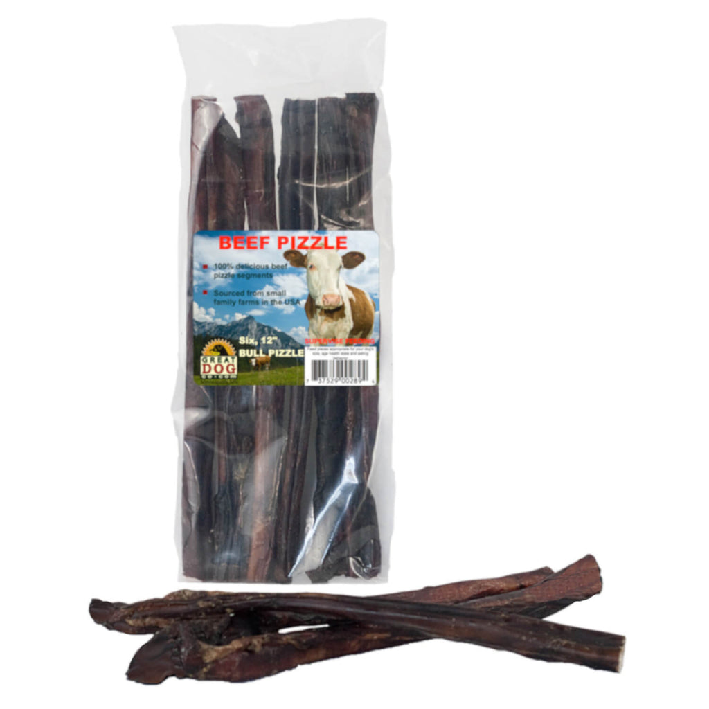 GREAT DOG Beef Pizzle 6, 12 Inch Bully Sticks-Sourced and Made in USA ...