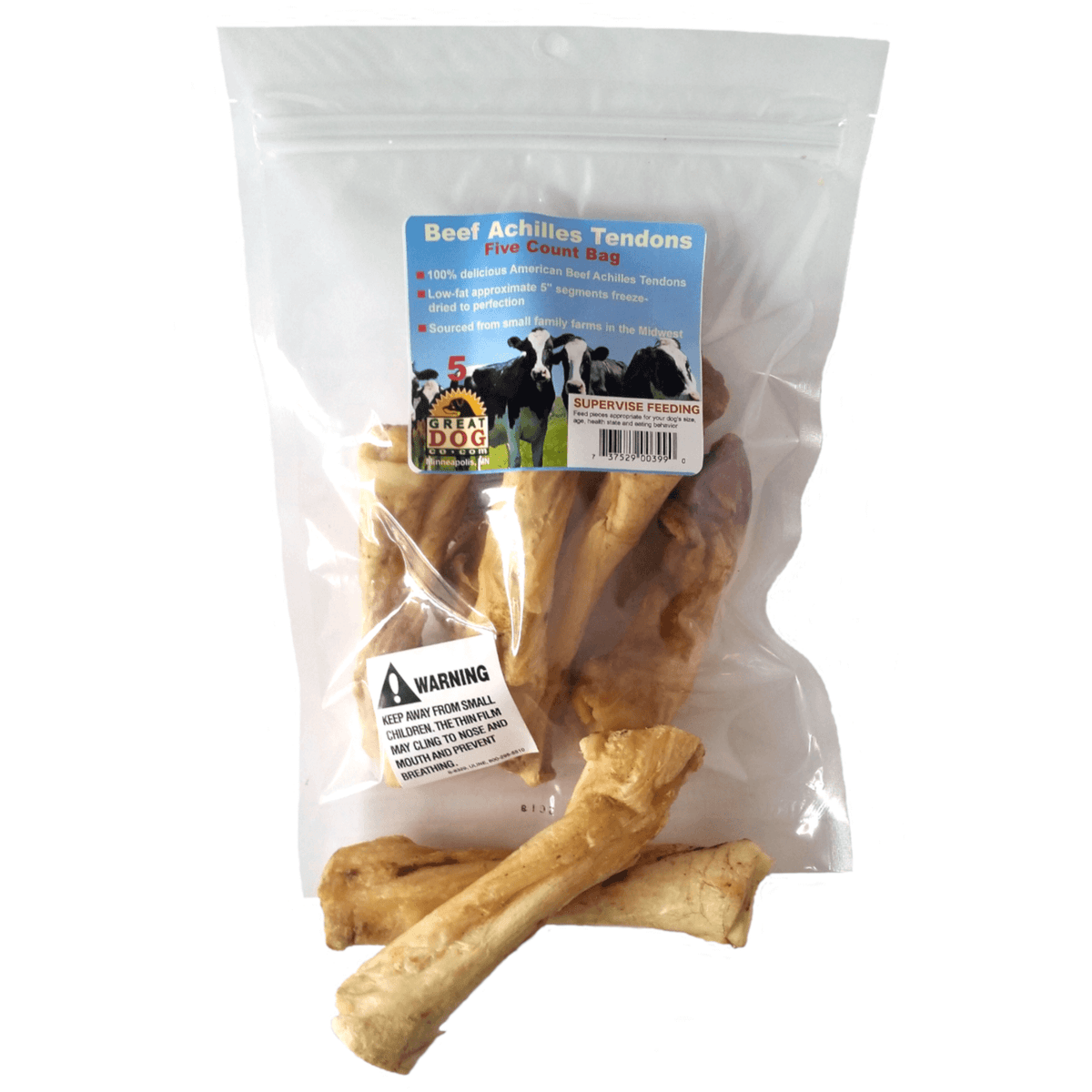 GREAT DOG Beef Tendon Chews – 5 Natural Sticks | USA Made – GREAT DOG CO.
