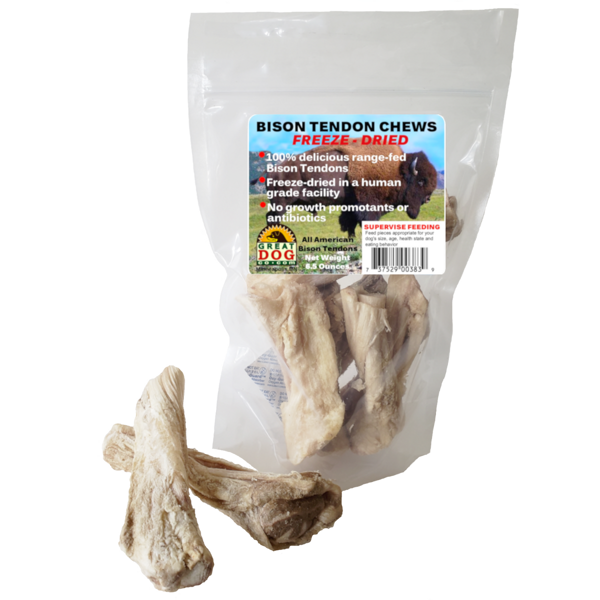 Bison Dog Treats, Chews and Bones – GREAT DOG CO.